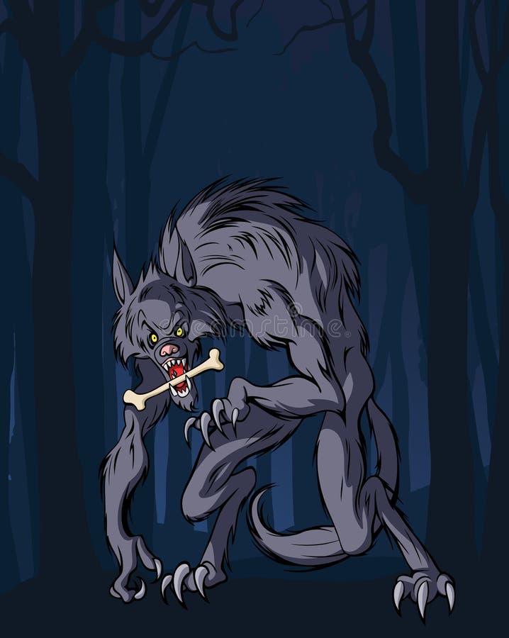 Weerwolf vector illustratie. Illustration of kwaadwillig - 21324429