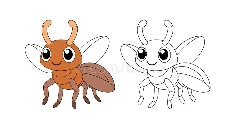 Weevil Animal Coloring Illustration for Kids Creativity Stock Vector ...