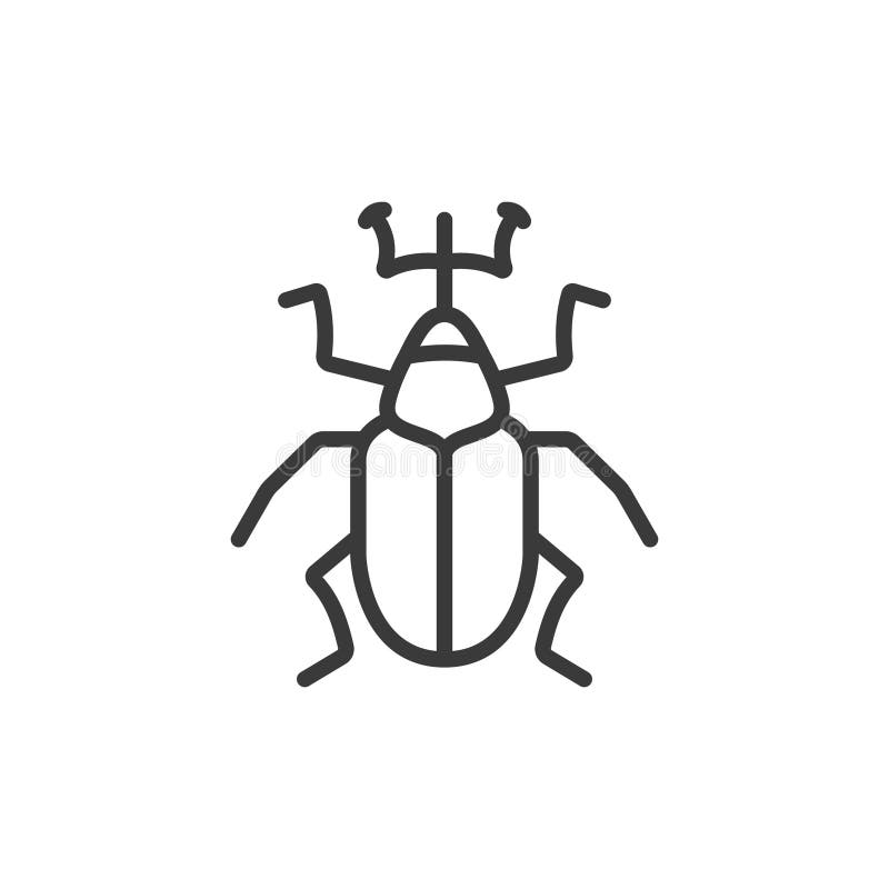 Weevil, Icon in Line Design. Weevil, Insect, Beetle, Pest, Agriculture ...