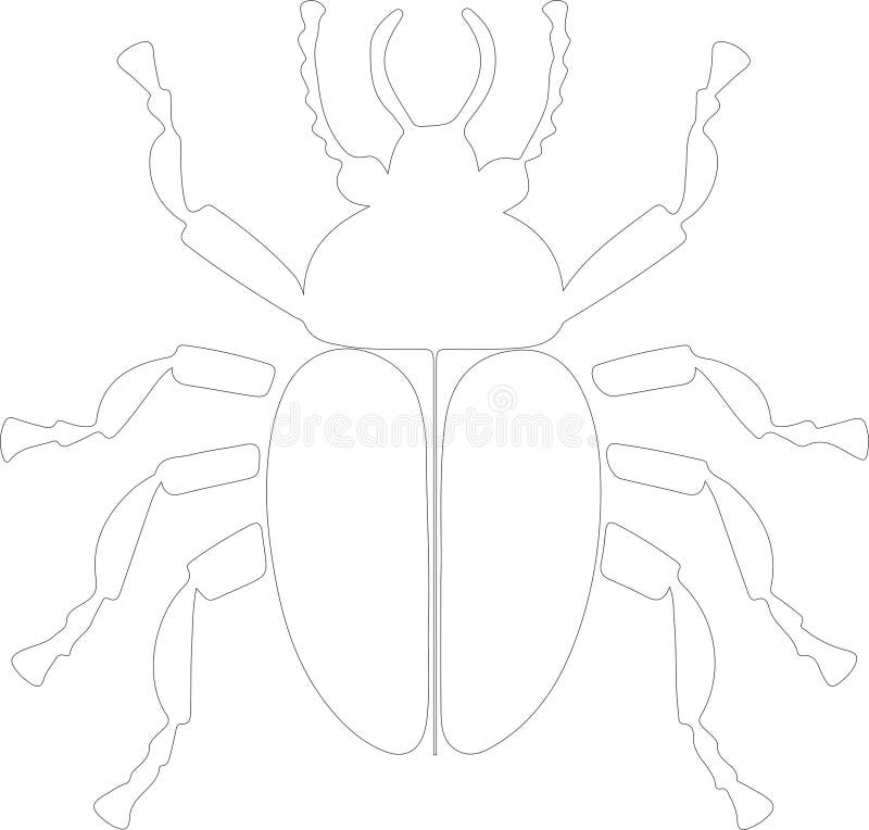 Weevil Outline Silhouette Generative Ai Stock Vector - Illustration of ...