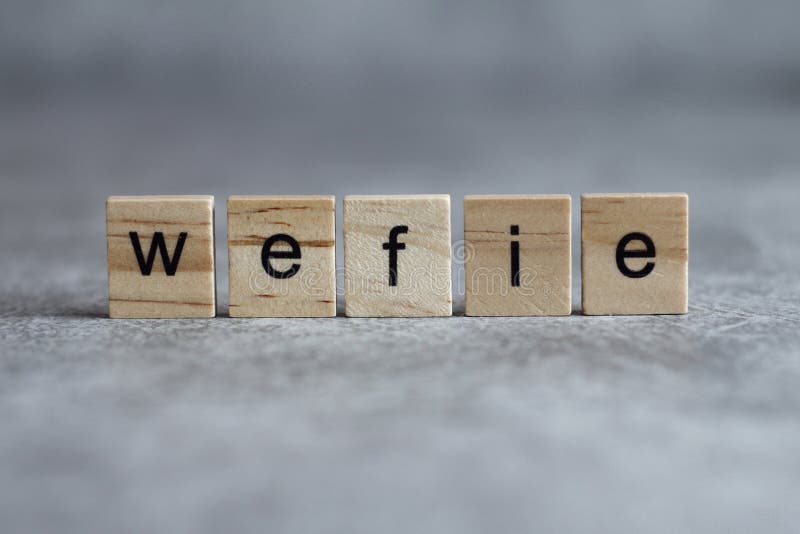 Wefie Word Written Wood Cube Stock Photos - Free & Royalty-Free Stock ...