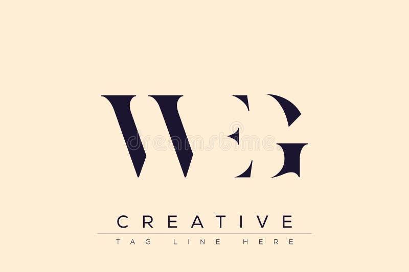 WEG Abstract Letter Logo Design Stock Vector - Illustration of emblem ...