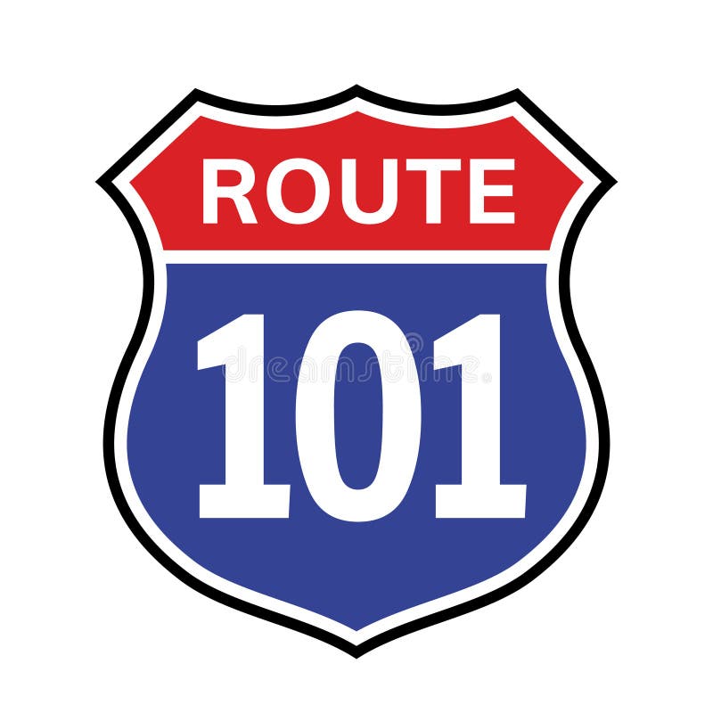 101 Wegzeichen-Symbol Vector Road 101 Autobahn Interstate Interstate ...