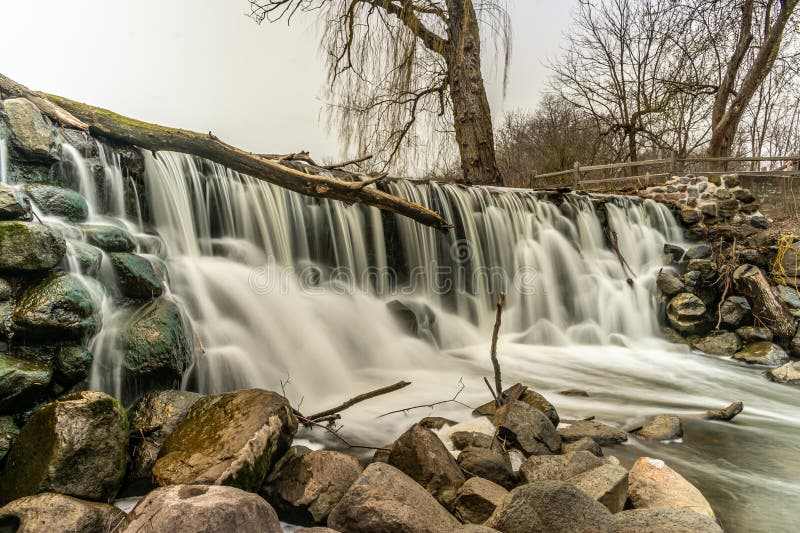 Wehr Waterfall from the Side Stock Photo - Image of america, landscape ...