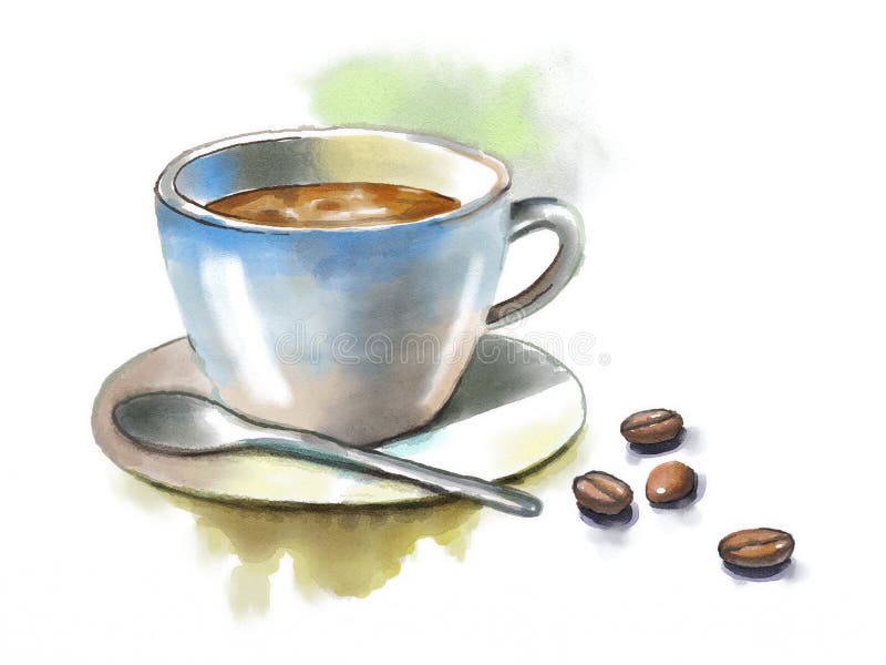 Weiße Kaffeetasse stock abbildung. Illustration von stab - 54484443