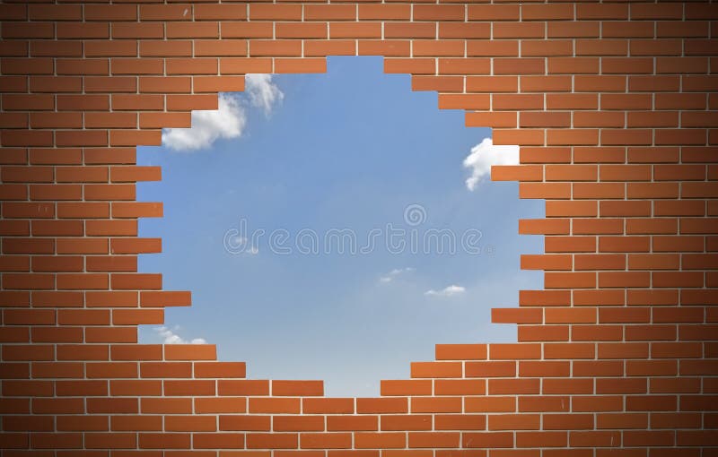 Weißes Loch in Der Alten Wand Stockfoto - Bild von beschaffenheiten ...