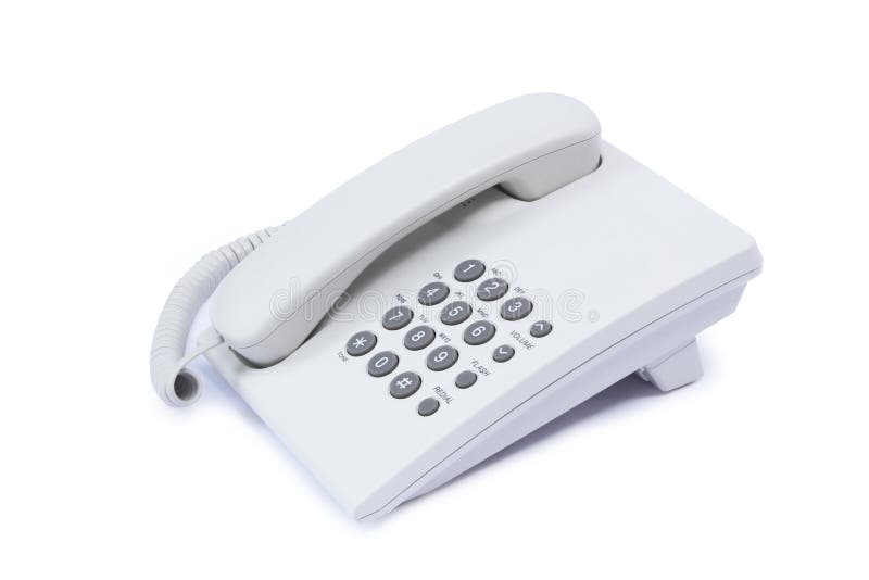 Weißes Telefon stockfoto. Bild von connect, industrie - 4271436