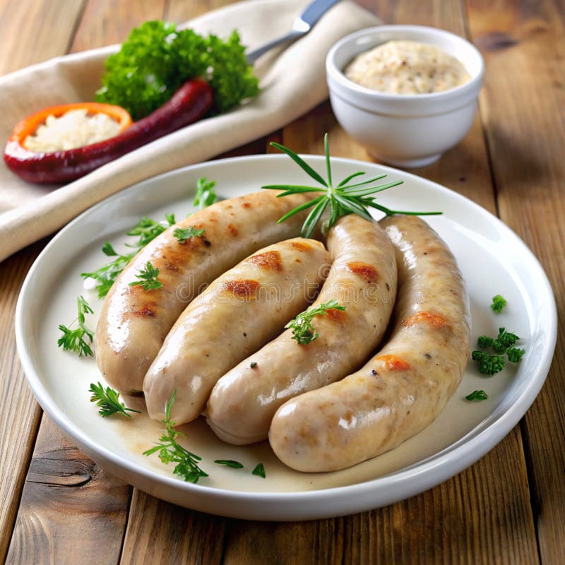 Weißwurst stock illustration. Illustration of tradition - 323031516