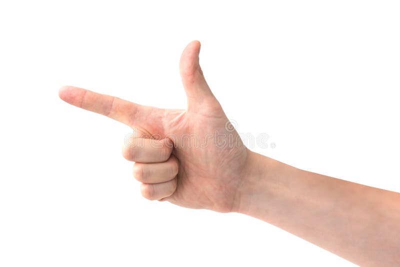 Linke Hand, Die Finger Zeigt. Stockbild - Bild von nahaufnahme ...