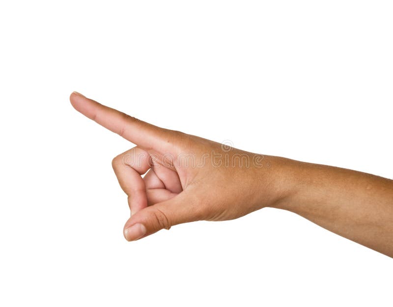 Weibliche Hand Mit Dem Ausgestreckten Zeigefinger Stockbild - Bild von ...