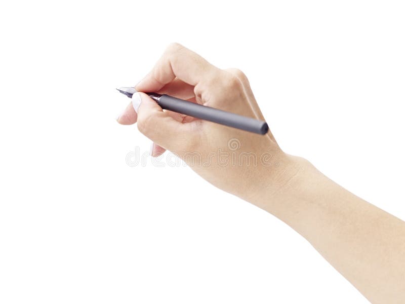 Weibliche ` S Hand, Die Ein Diagramm Mit Einem Stift Zeichnet Stockbild ...