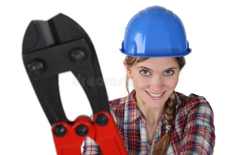 Klempner, Der Zwei Rohre Hält Stockfoto - Bild von aufbau, reparatur ...