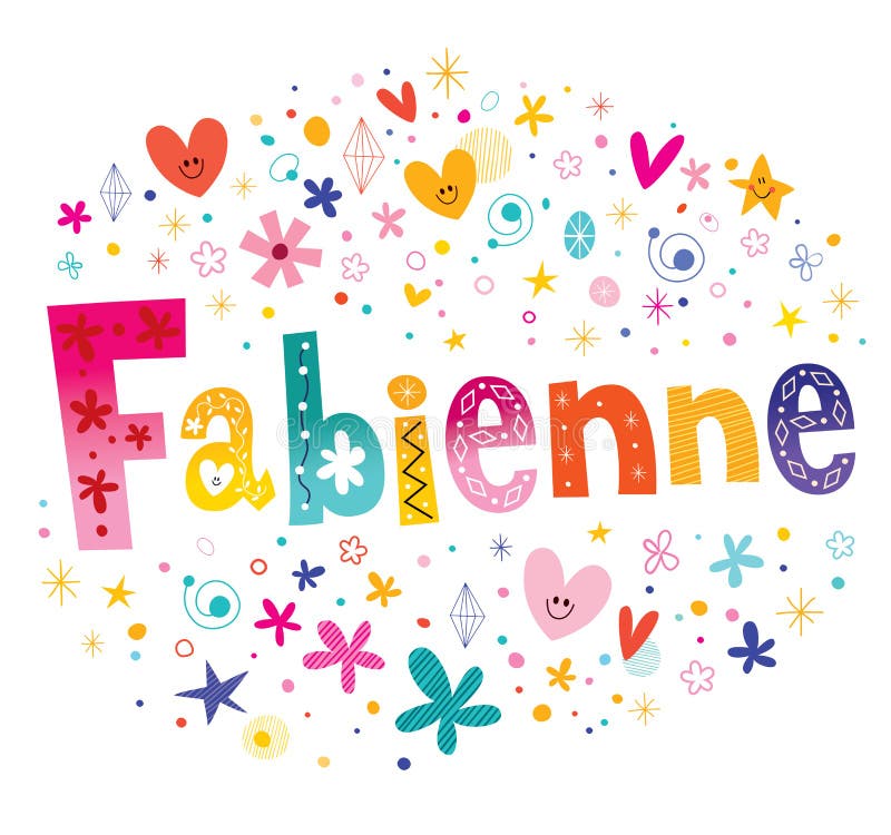 Weiblicher Name Fabienne Frenchs Vektor Abbildung - Illustration von ...