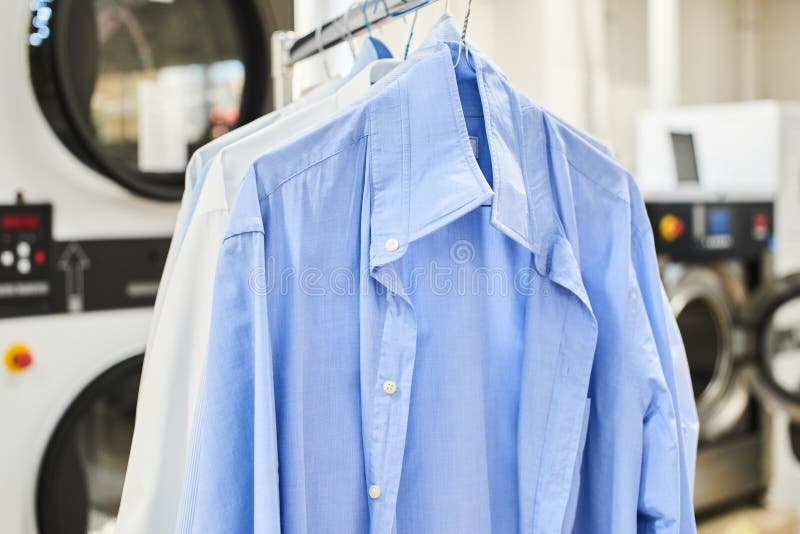 Weigh Clean Shirts on Hangers Stock Image - Image of clothes, clothing ...