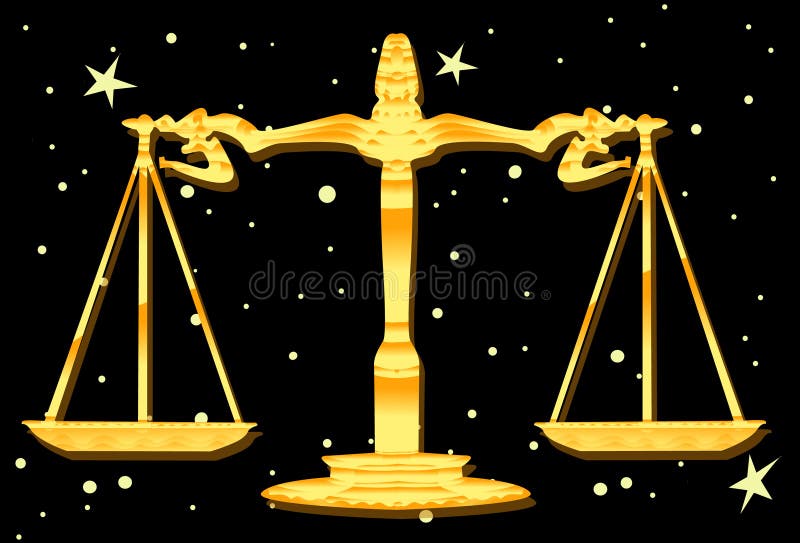 Weighing the Balance the Libra Way Stock Illustration - Illustration of ...