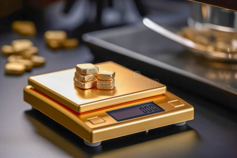 Weighing Gold on a Precision Scale, Ensuring Accurate Valuations and ...