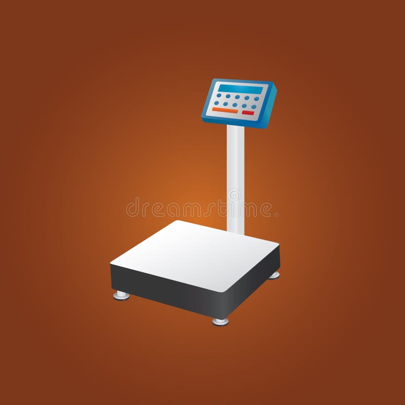Weighing Machine with Pan. Vector Illustration Decorative Design Stock ...