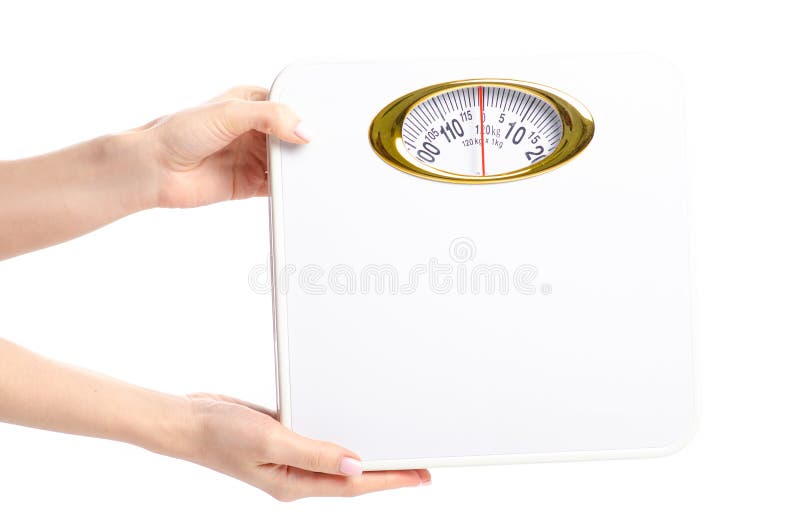 Weighing scale in hand stock image. Image of fitness - 135936309