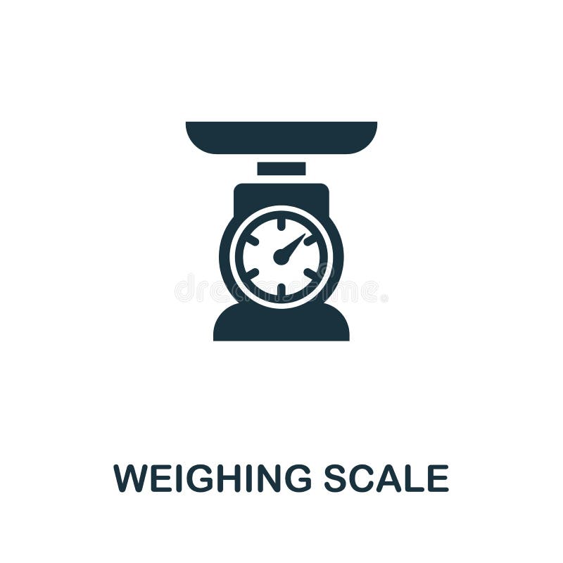 Weighing Scale Icon. Monochrome Simple Element from Manufacturing ...