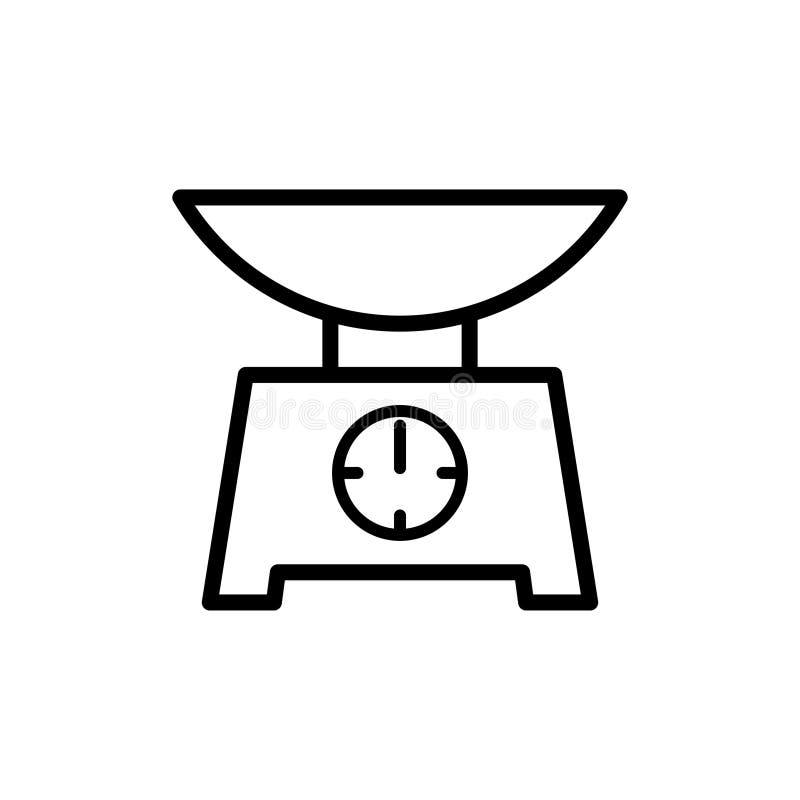 Weighing Scale Icon Vector on Trendy Design Stock Illustration ...
