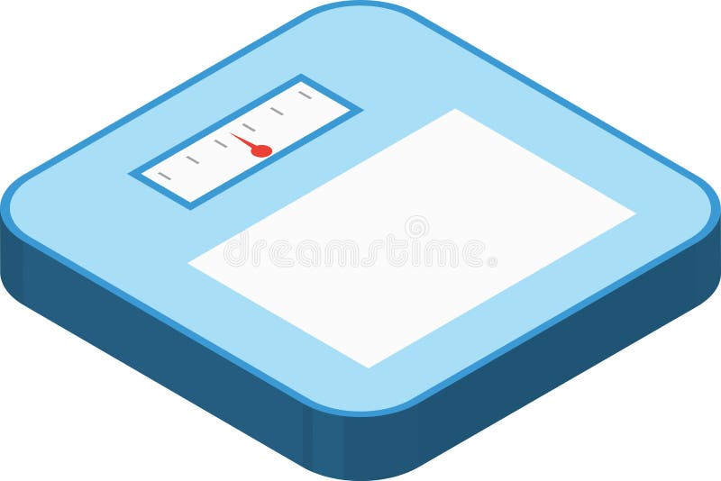 Weighing Scale Illustration in 3D Isometric Style Stock Vector ...