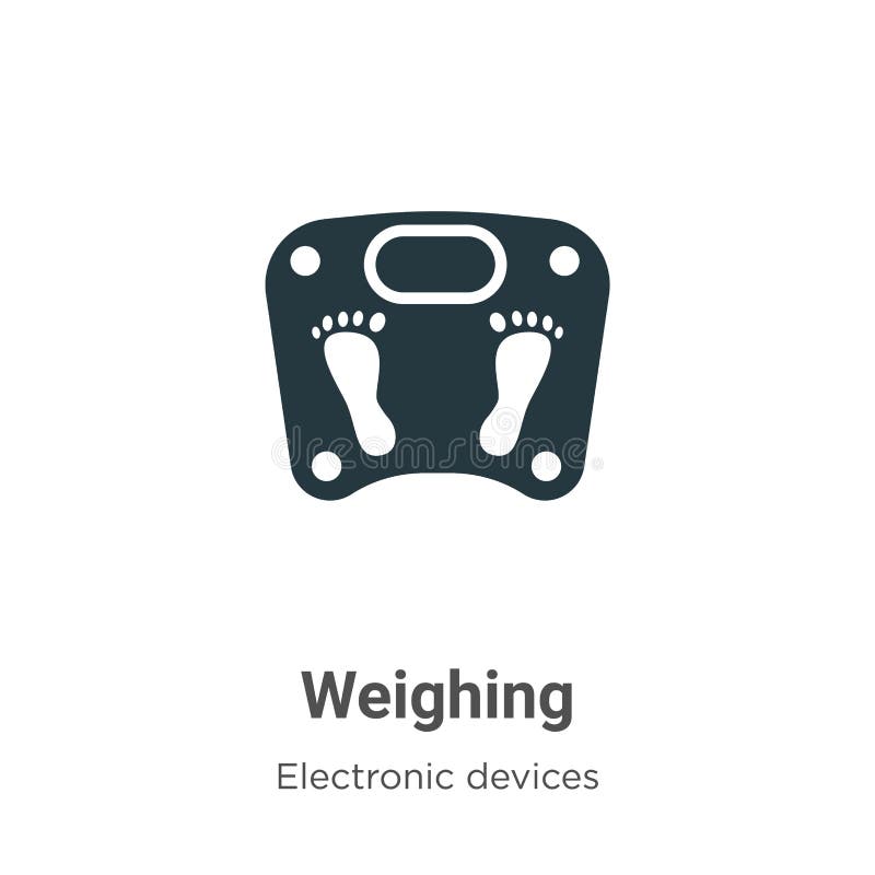 Weighing Vector Icon on White Background. Flat Vector Weighing Icon ...