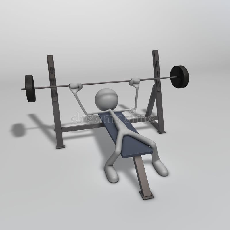 Weight Bench stock illustration. Illustration of funny - 24044301