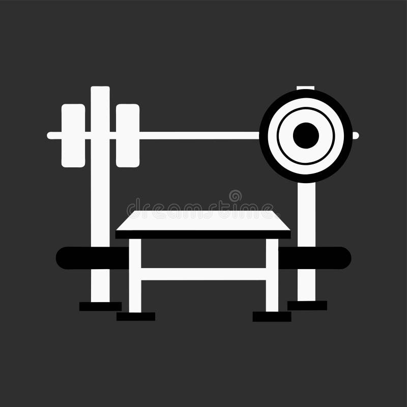 A Weight Bench with a Barbell in a Minimalist Black and White Setting ...