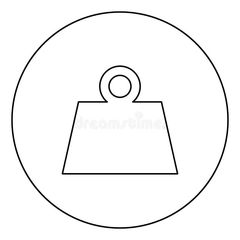 Weight Icon Black and White Color Set Stock Vector - Illustration of ...