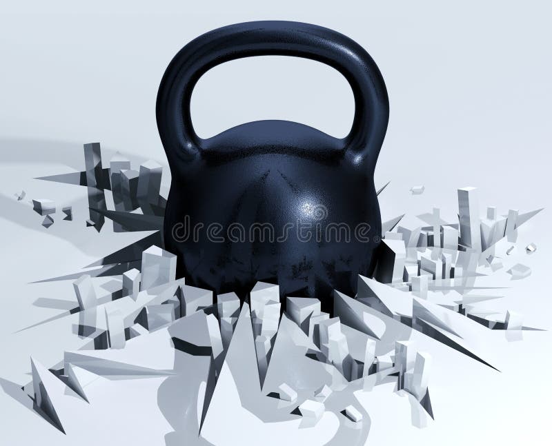 Man break a weight scale stock illustration. Illustration of instrument ...