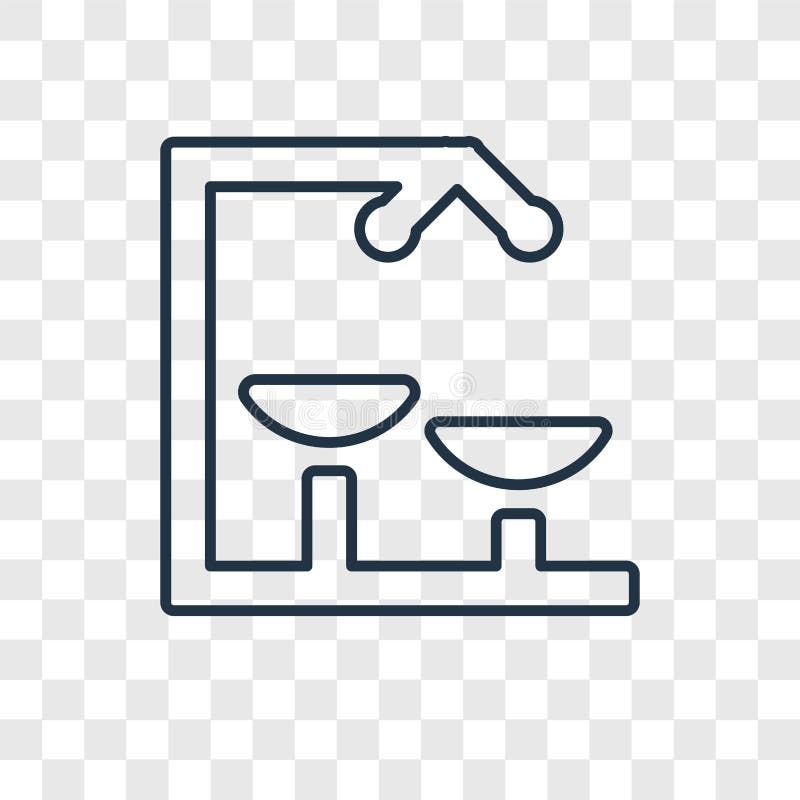 Weight Concept Vector Linear Icon Isolated on Transparent Background ...