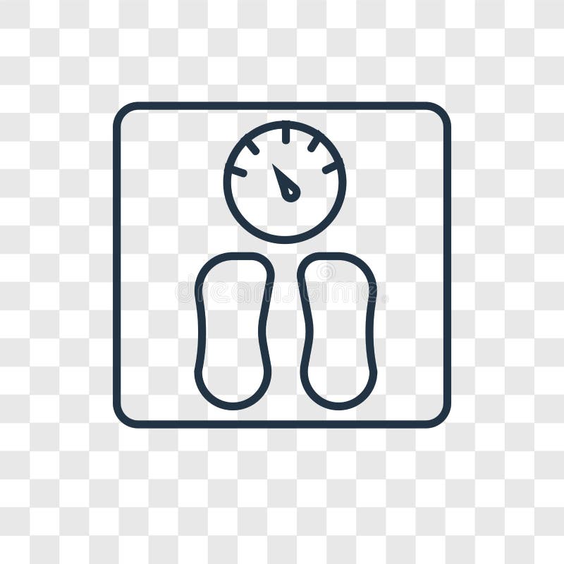 Weight Concept Vector Linear Icon Isolated on Transparent Background ...