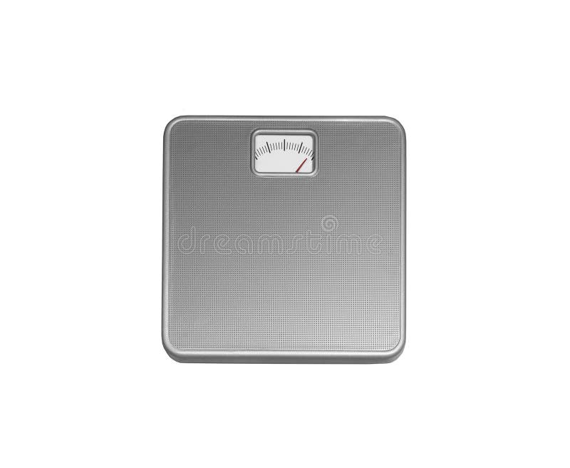 Weight Control by Floor Scale Isolated Stock Image - Image of person ...