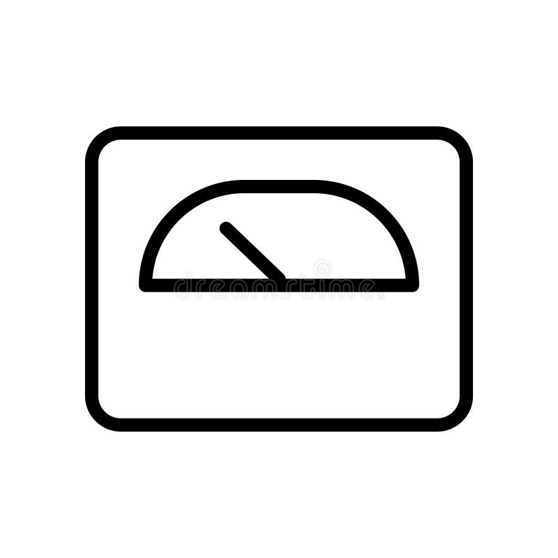 Weight Control Icon Line Isolated on White Background. Black Flat Thin ...