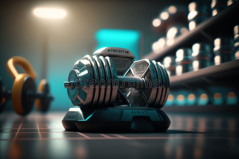 Weight at the Gym Background. Generative AI. Stock Illustration ...