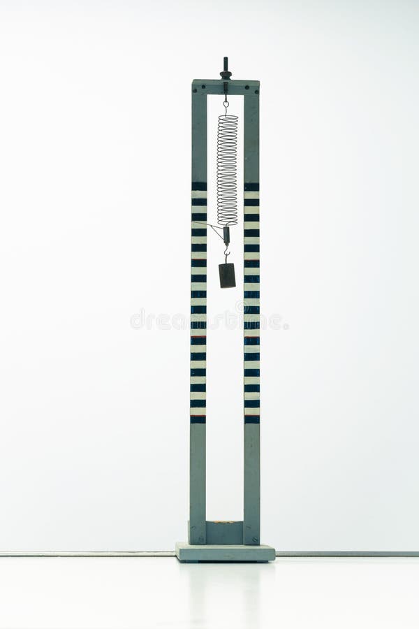 Weight Hanging on Newton Spring Balance for Measuring Force Stock Photo ...