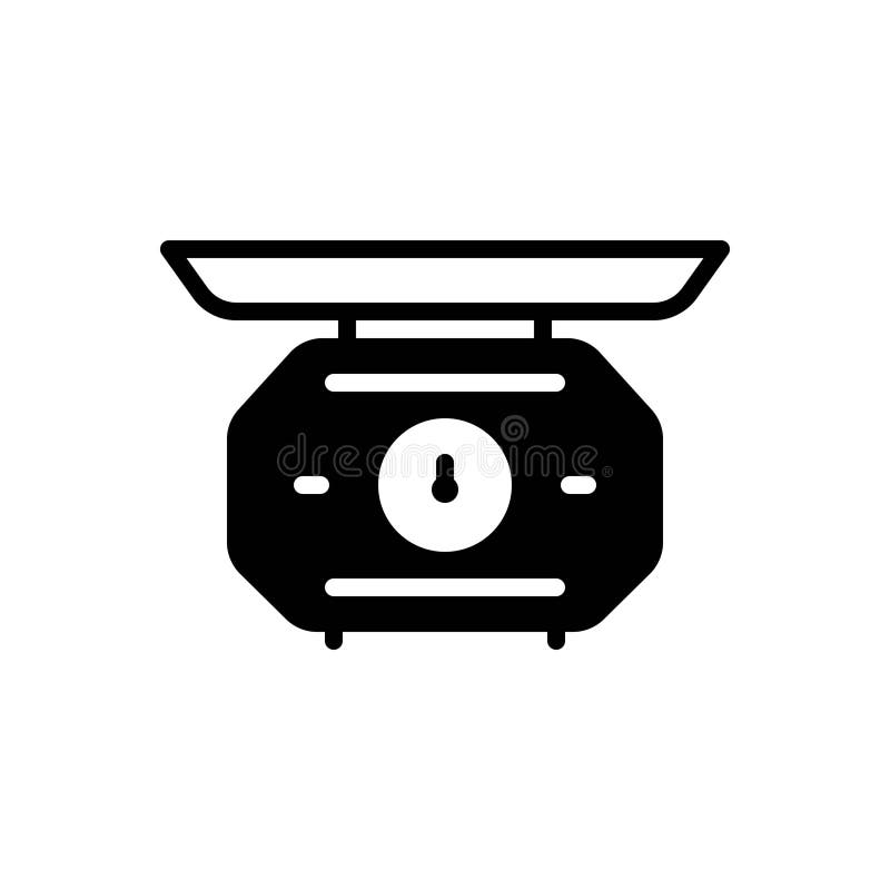 Black Solid Icon for Weight, Heft and Scale Stock Illustration ...