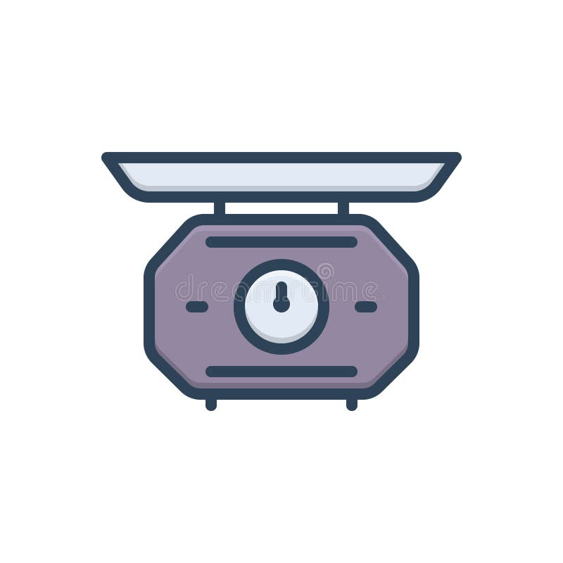 Color Illustration Icon for Weight, Heft and Scale Stock Illustration ...