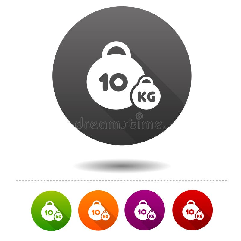 Weight Icon. 10 Kilogram Sport Symbol Sign Stock Illustration ...