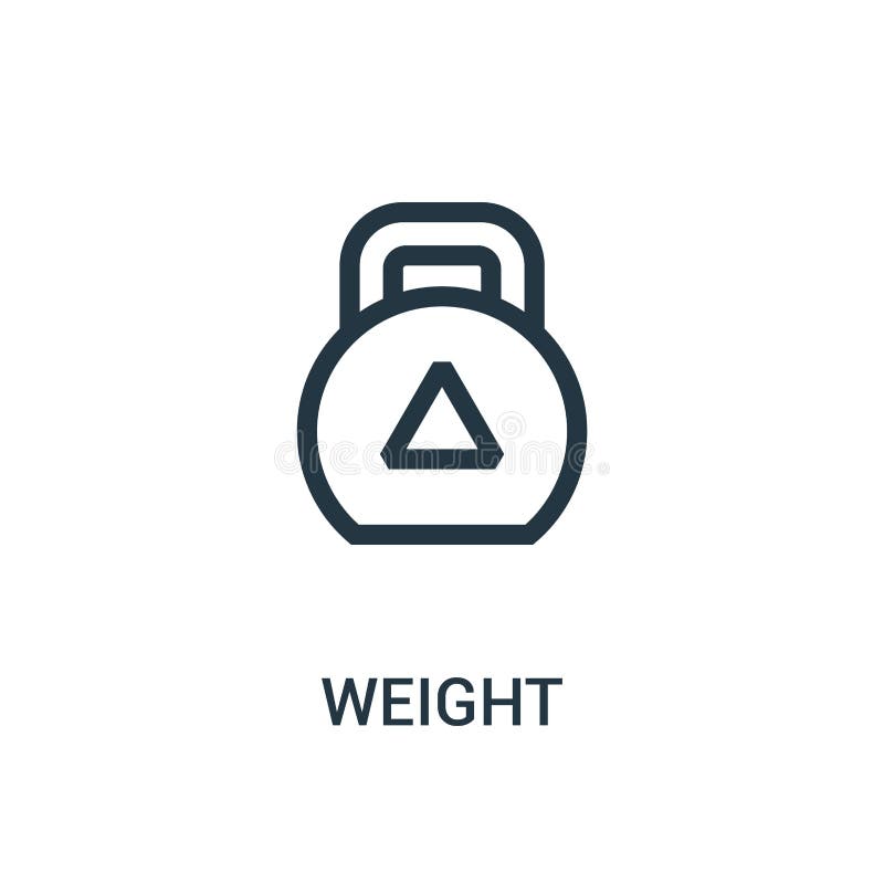 Weight Icon Vector from Women Health Collection. Thin Line Weight ...