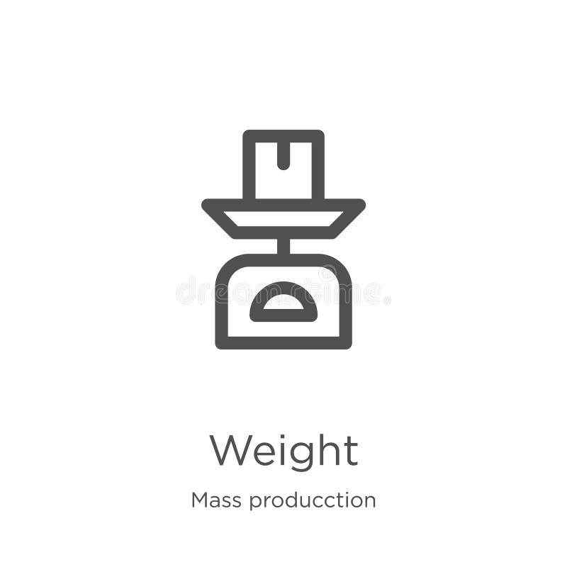 Weight Icon Vector from Mass Producction Collection. Thin Line Weight ...