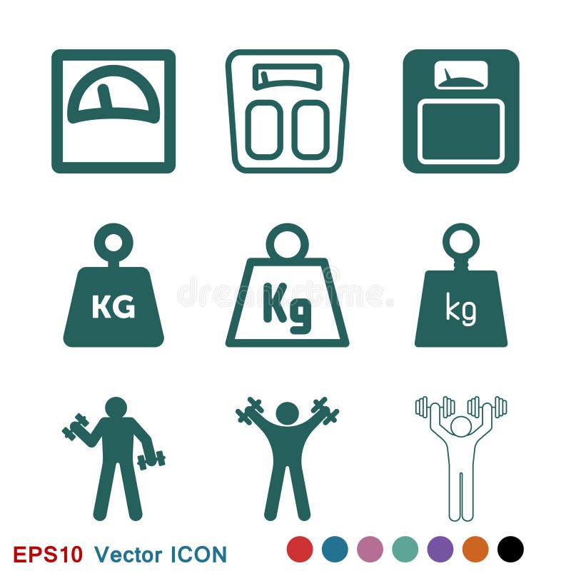 Weight Icon Vector Sign Symbol for Design Stock Illustration ...