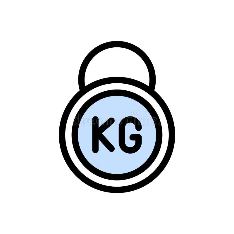 Weight flat color icon stock vector. Illustration of envelopment ...