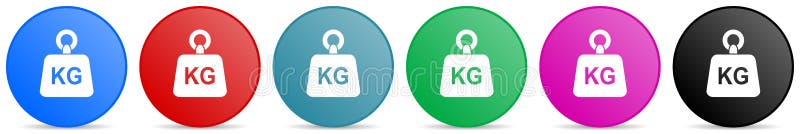 Kilogram, Kilo, Kg, Weight Vector Illustration, Set of Simple Editable ...