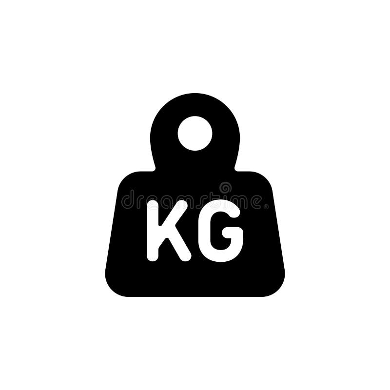 The Kilogram Icon. Kg and Weight Symbol Stock Vector - Illustration of ...