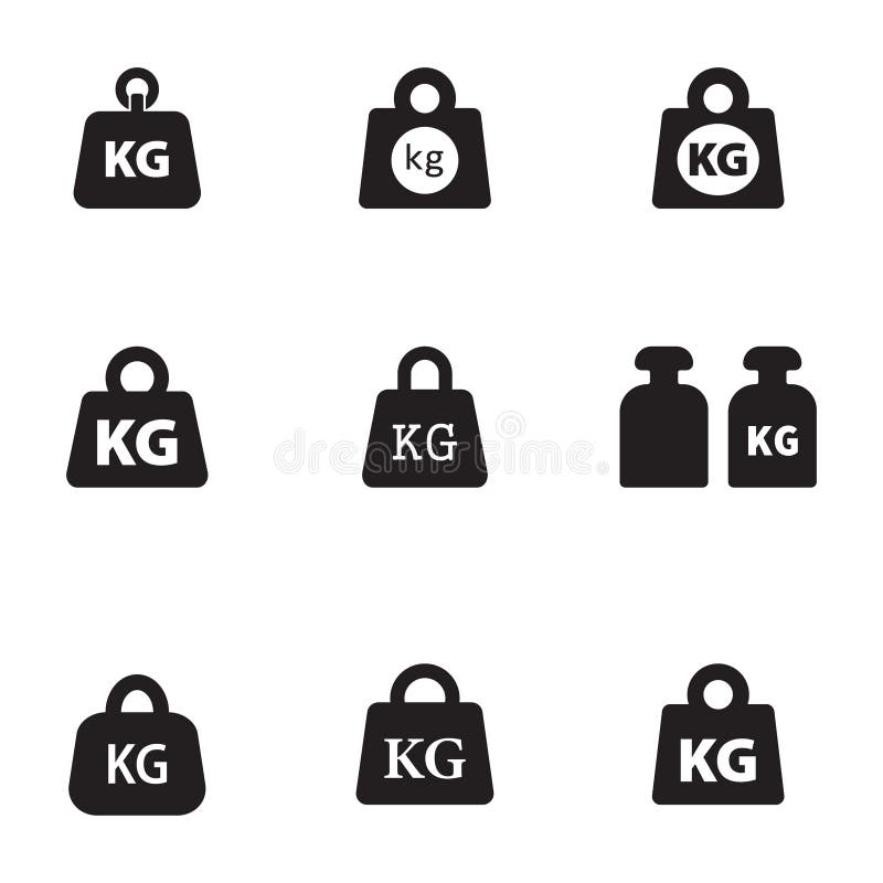 Weight Kilogram Icon Vector Isolated Stock Vector - Illustration of ...