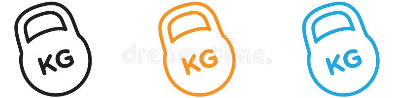 Weight Kilogram Vector Logo Set Collection for Web App Ui Stock Vector ...