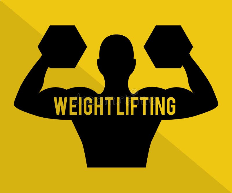 Weight lifting design stock vector. Illustration of figure - 44929989
