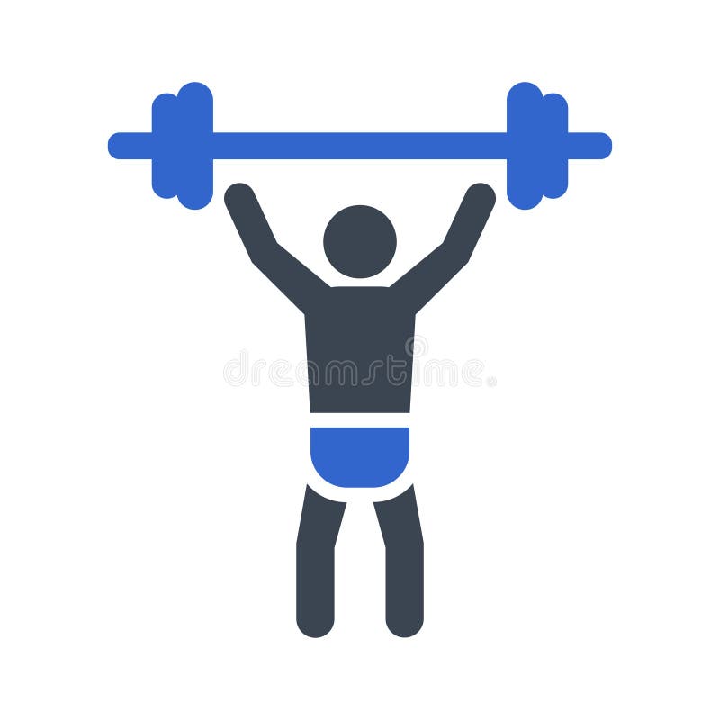 Weight Lifting Exercise Icon Stock Vector - Illustration of vector ...