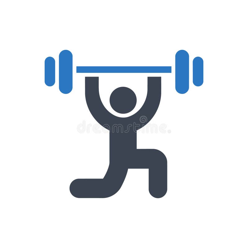 Weight Lifting Icon stock vector. Illustration of strength - 375316641